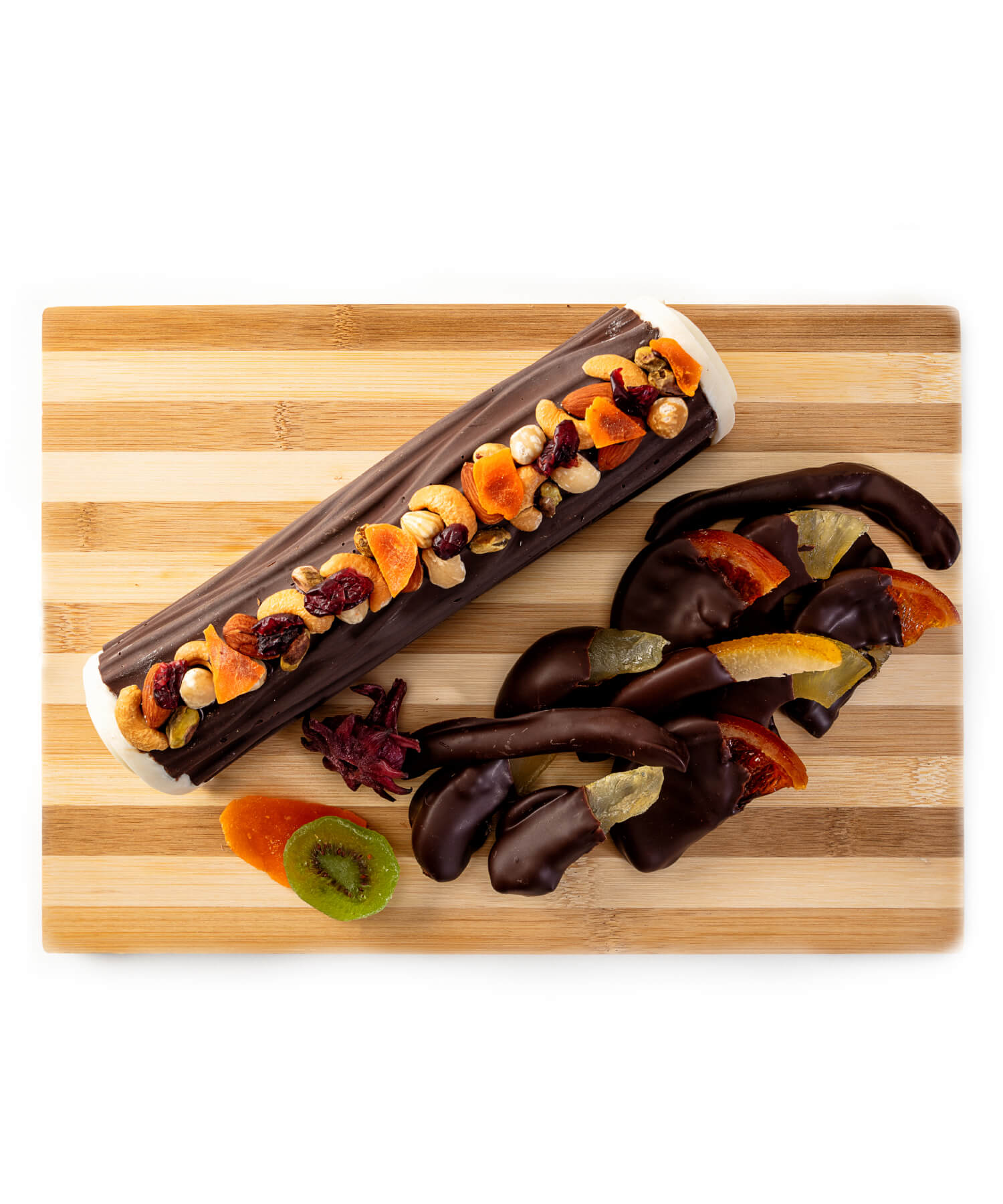 Praline Log With Nuts & Dried Fruits | Le Chocolatier