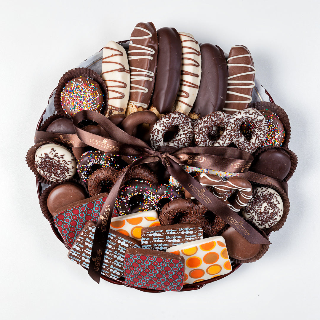 Cookie & Pretzel Platter 12 inch round - Le Chocolatier