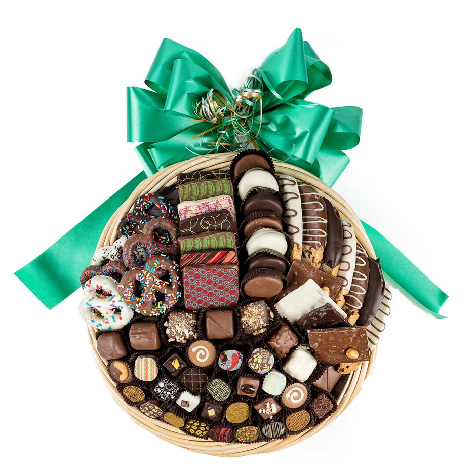 Celebration Baskets Filled with Gourmet Chocolate Gifts – Le Chocolatier