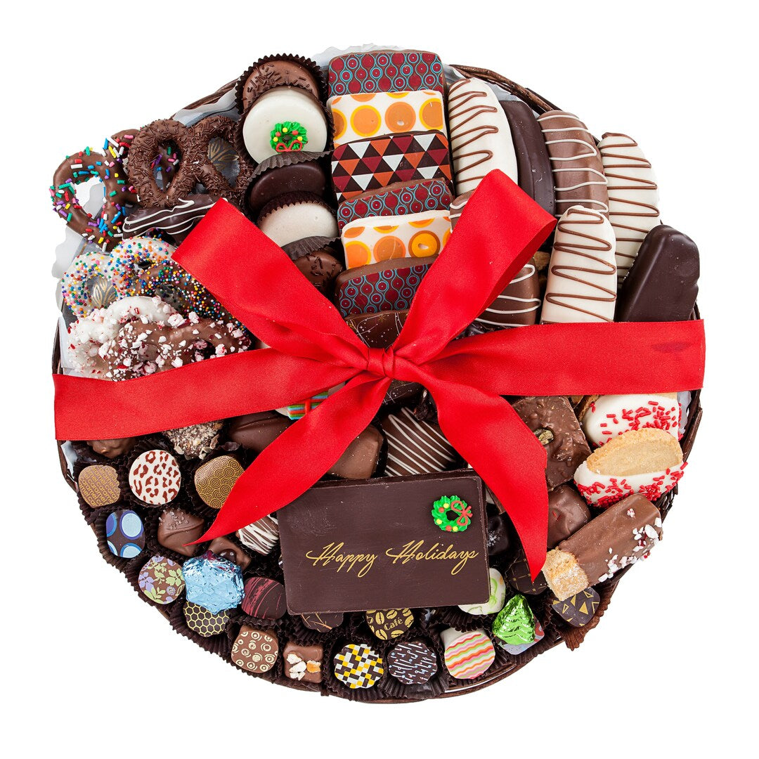 Christmas Holiday Combo Platter 16 Inch Round - Le Chocolatier