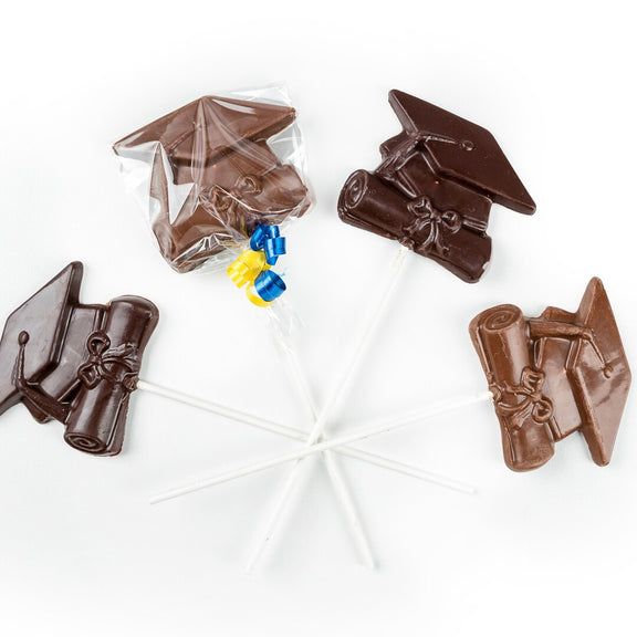 Graduation Cap & Diploma Chocolate Pops - Set of 4 – Le Chocolatier