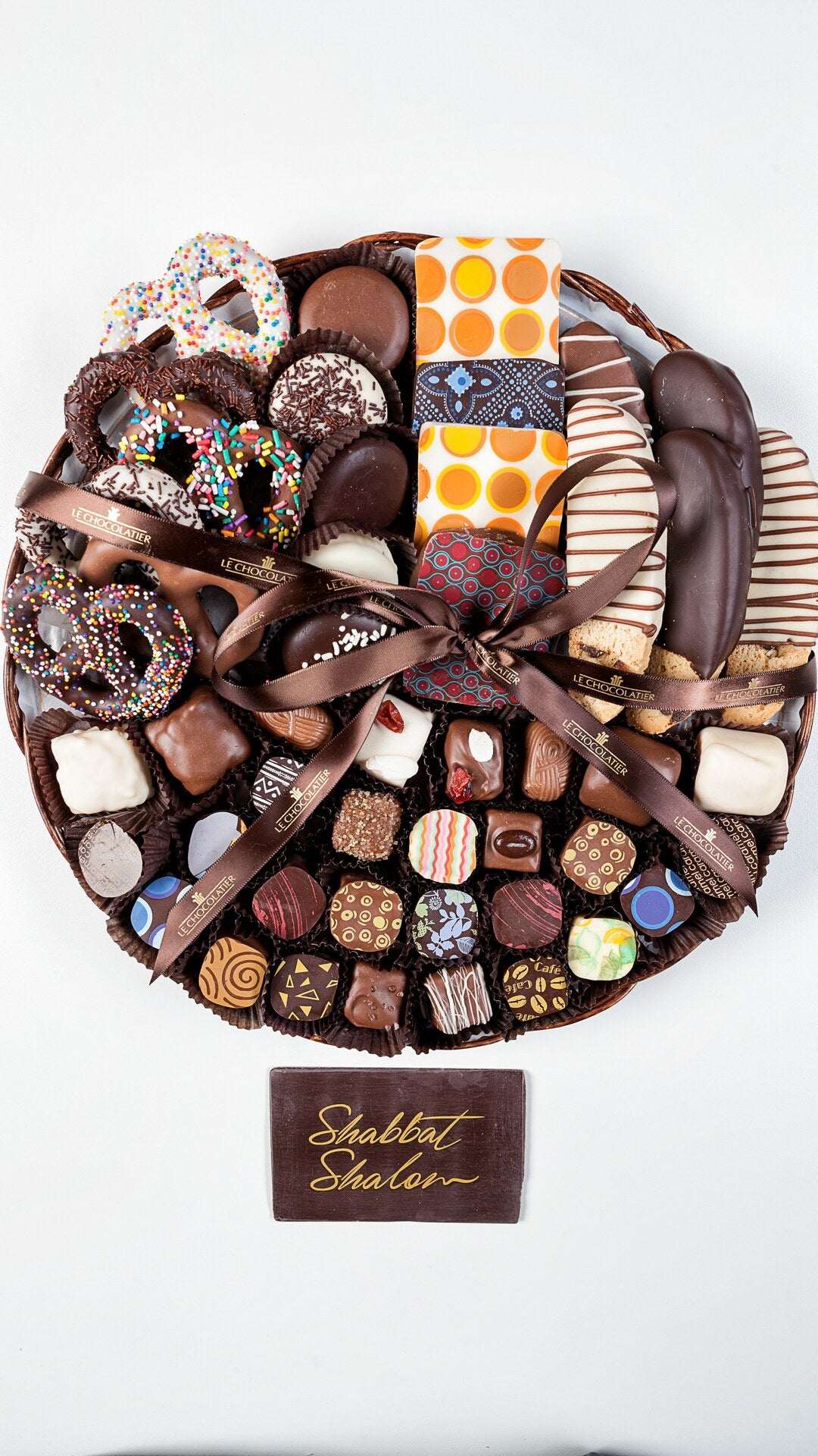 SHABBAT SHALOM COMBO PLATTER 14 INCH - Le Chocolatier